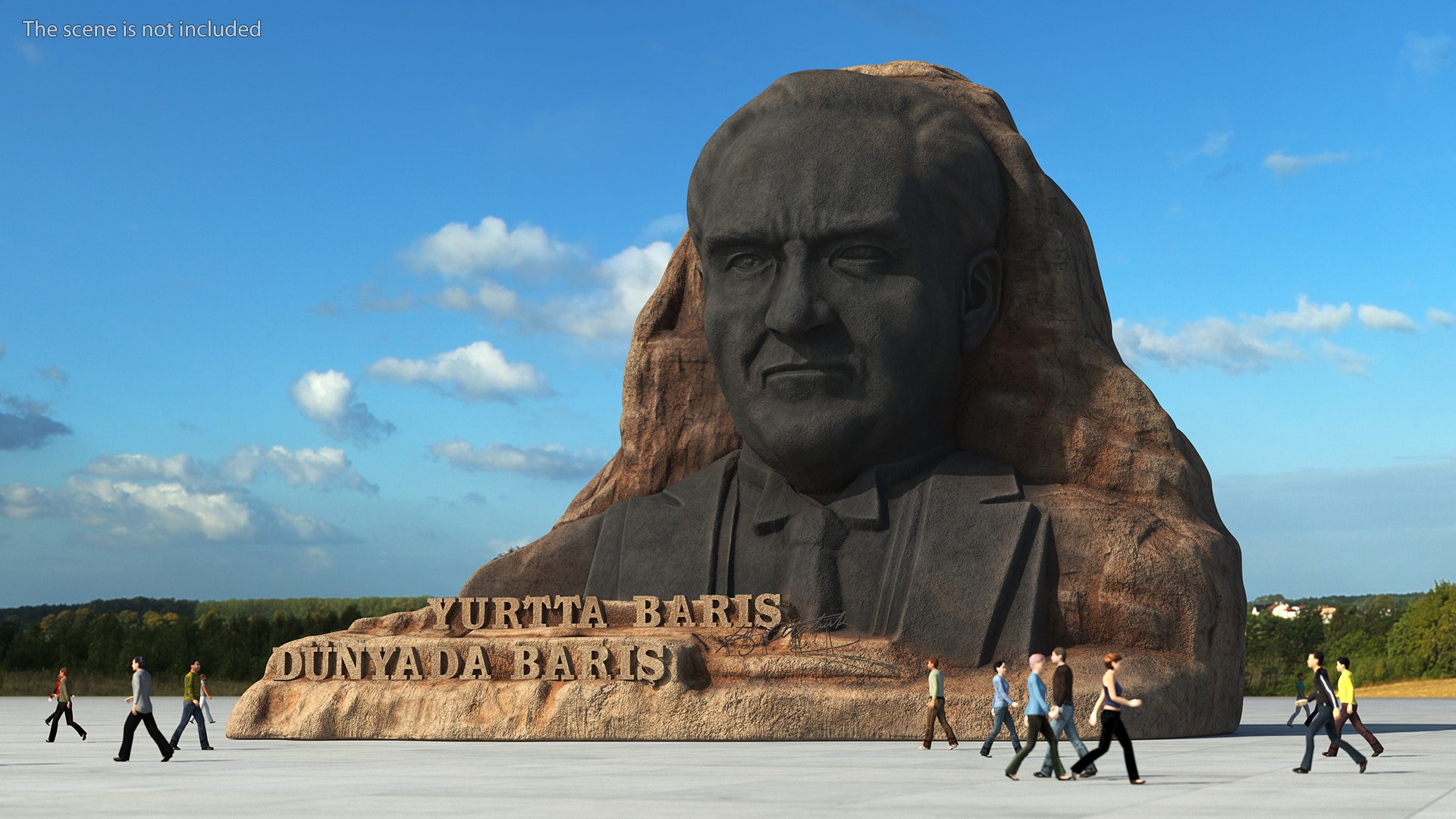 3D Ataturk Mask Monument Model - TurboSquid 2148608
