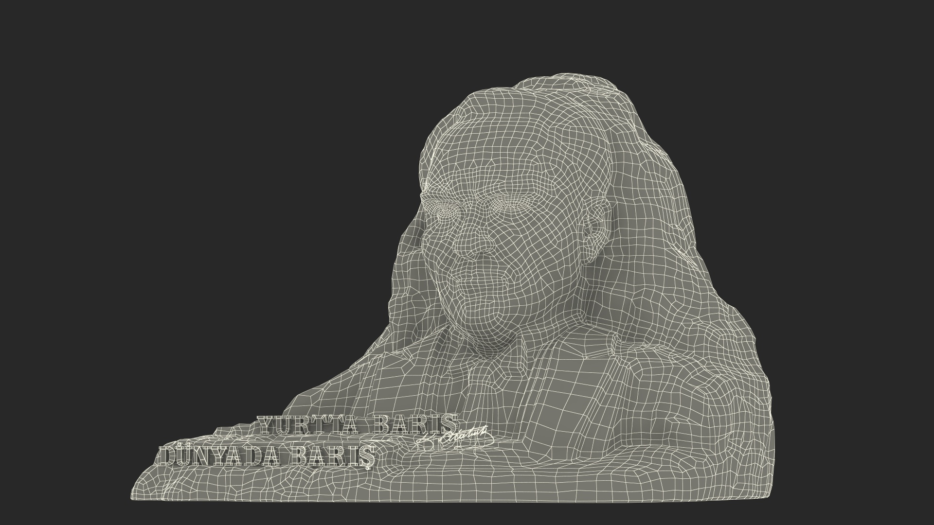 3D Ataturk Mask Monument Model - TurboSquid 2148608