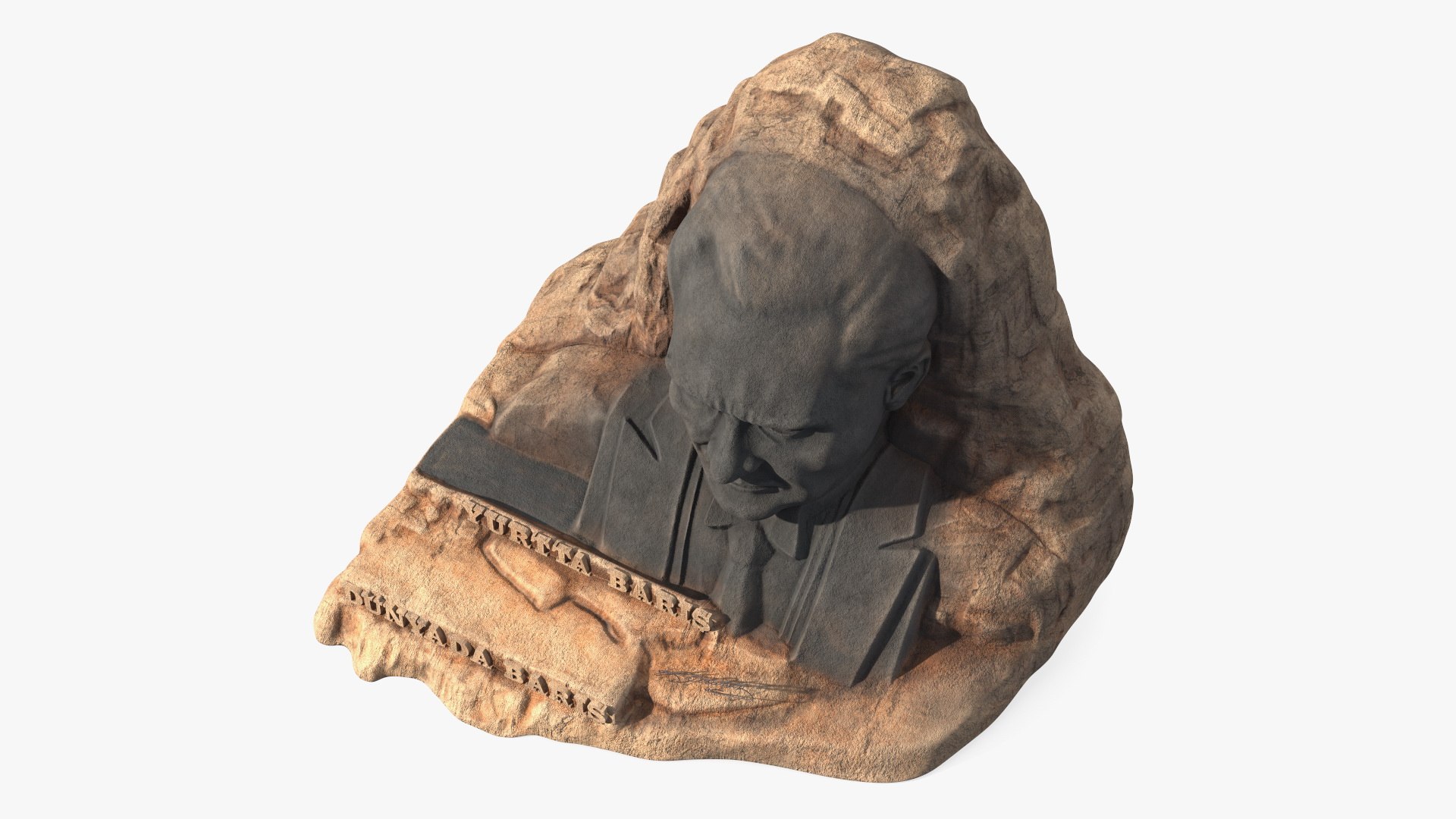 3D Ataturk Mask Monument Model - TurboSquid 2148608