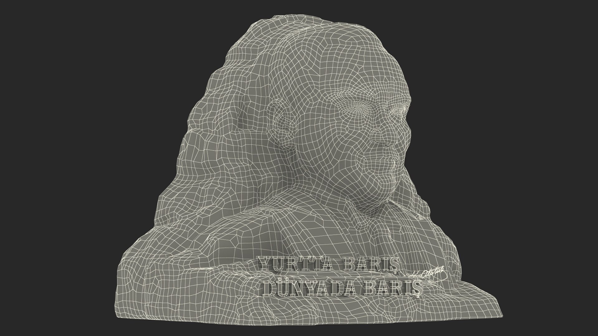 3D Ataturk Mask Monument model - TurboSquid 2148608