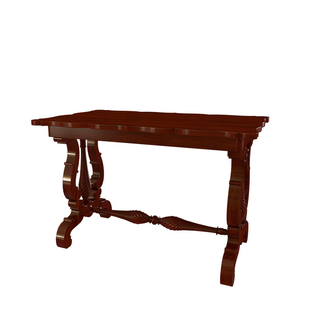 Antique Wooden Table 3d Model