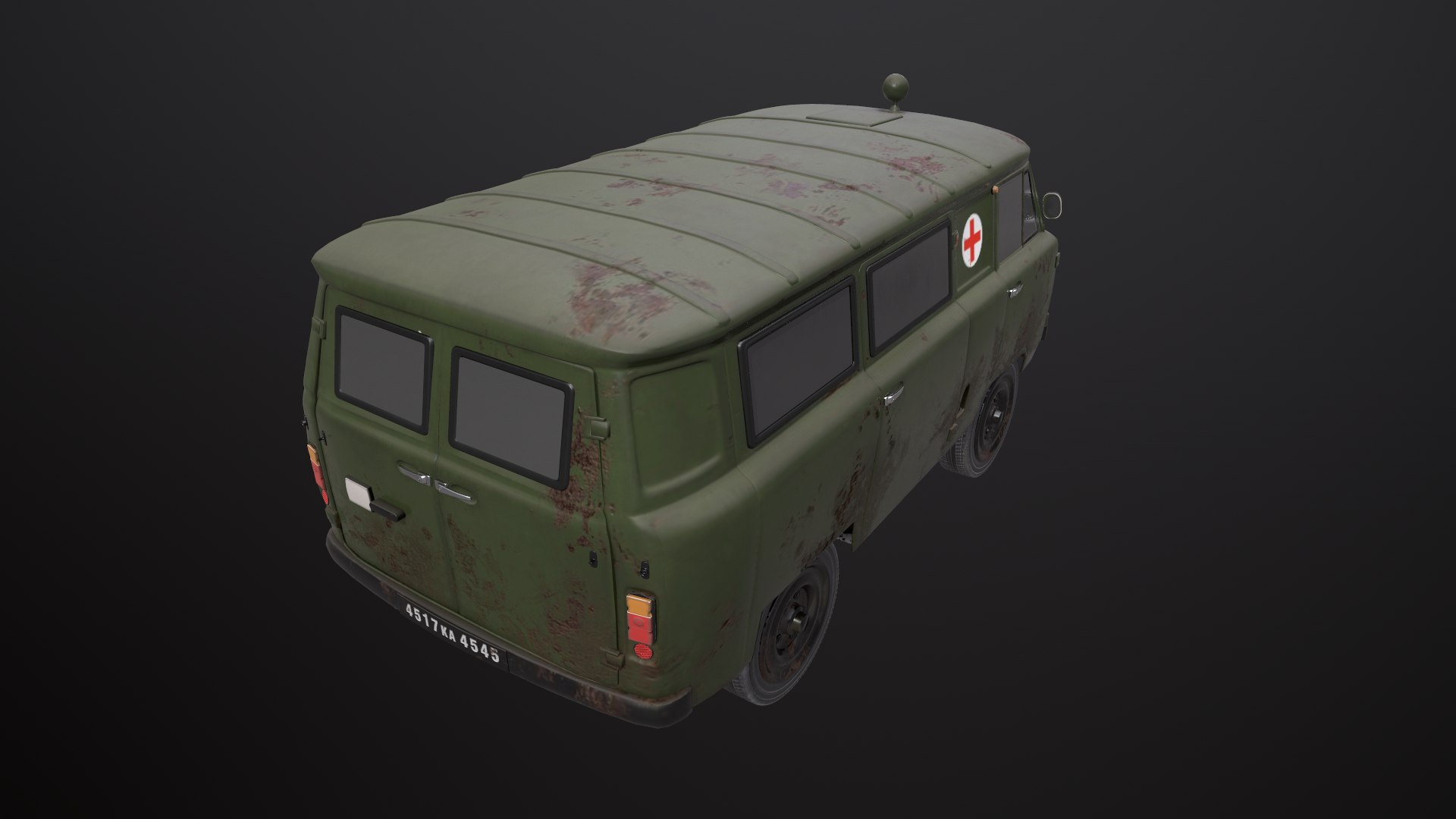 3D Model Old UAZ 452 2206 Sanitary - TurboSquid 1778404