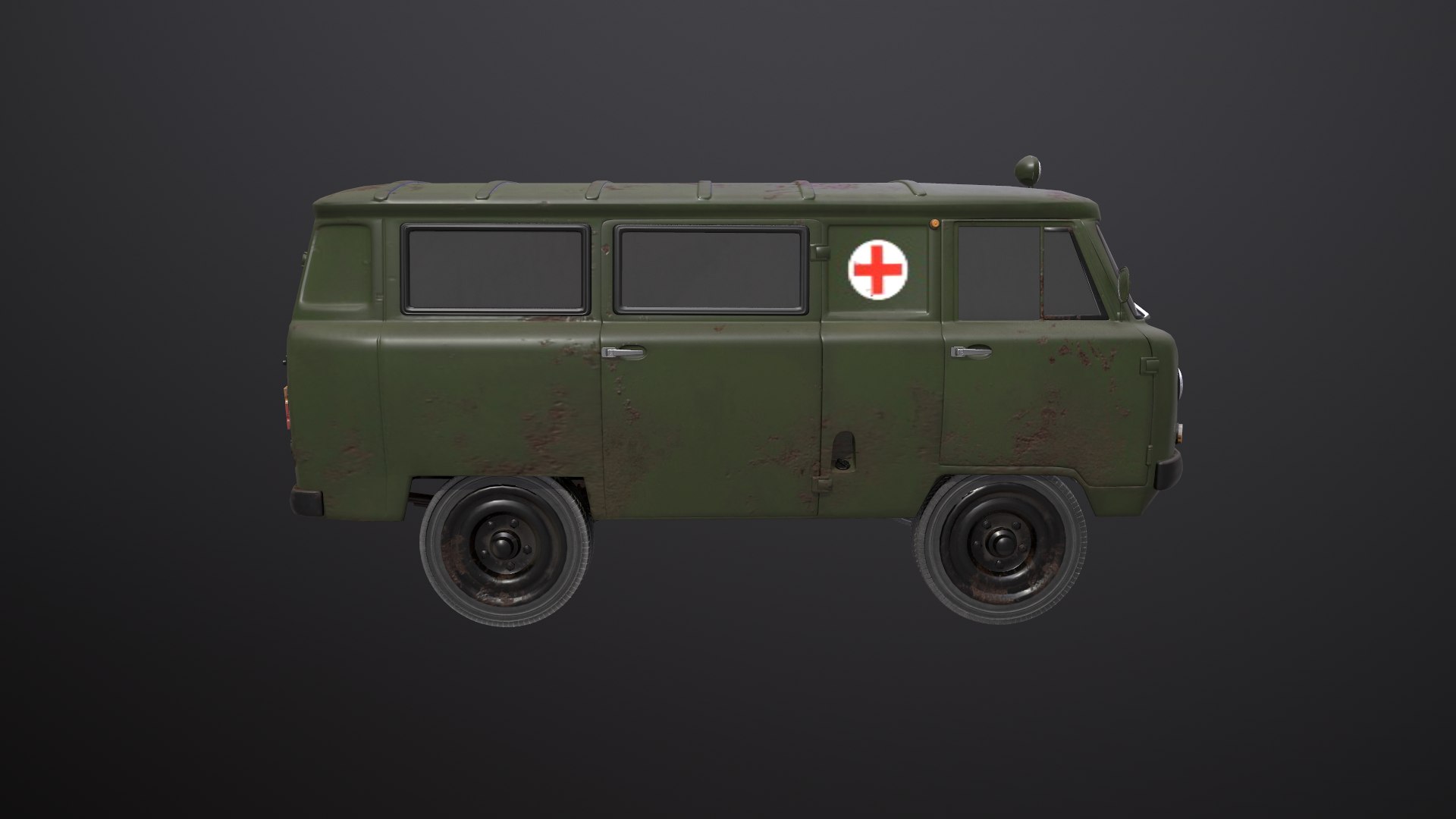 3D Model Old UAZ 452 2206 Sanitary - TurboSquid 1778404
