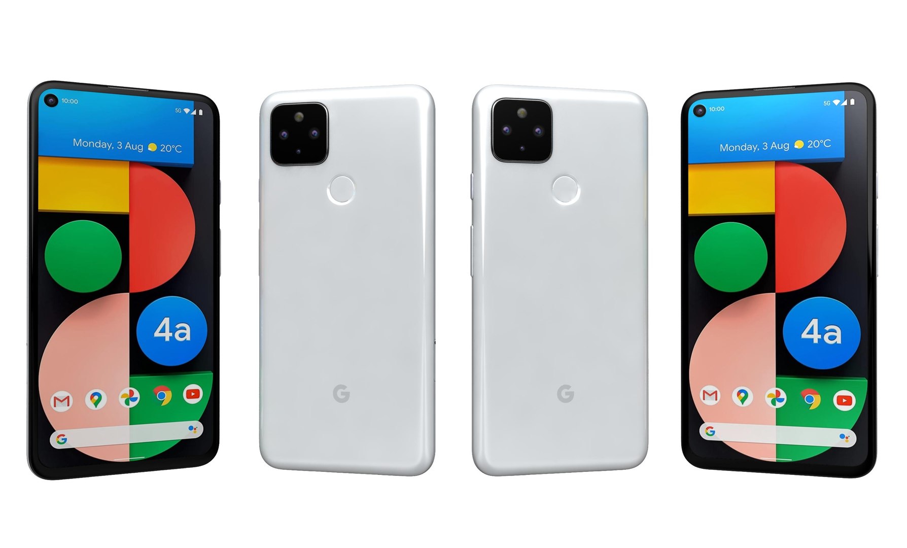3D Google Pixel 4a 5G White Model - TurboSquid 2078875