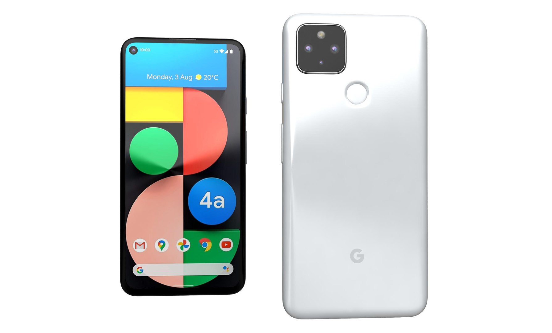 3D Google Pixel 4a 5G White Model - TurboSquid 2078875