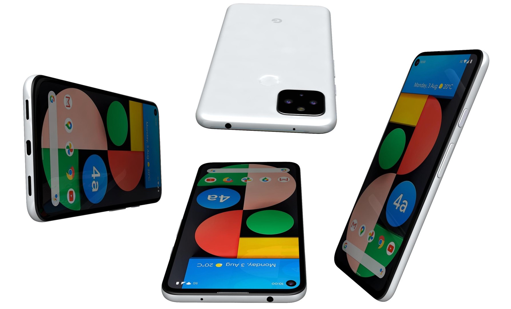 3D Google Pixel 4a 5G White Model - TurboSquid 2078875