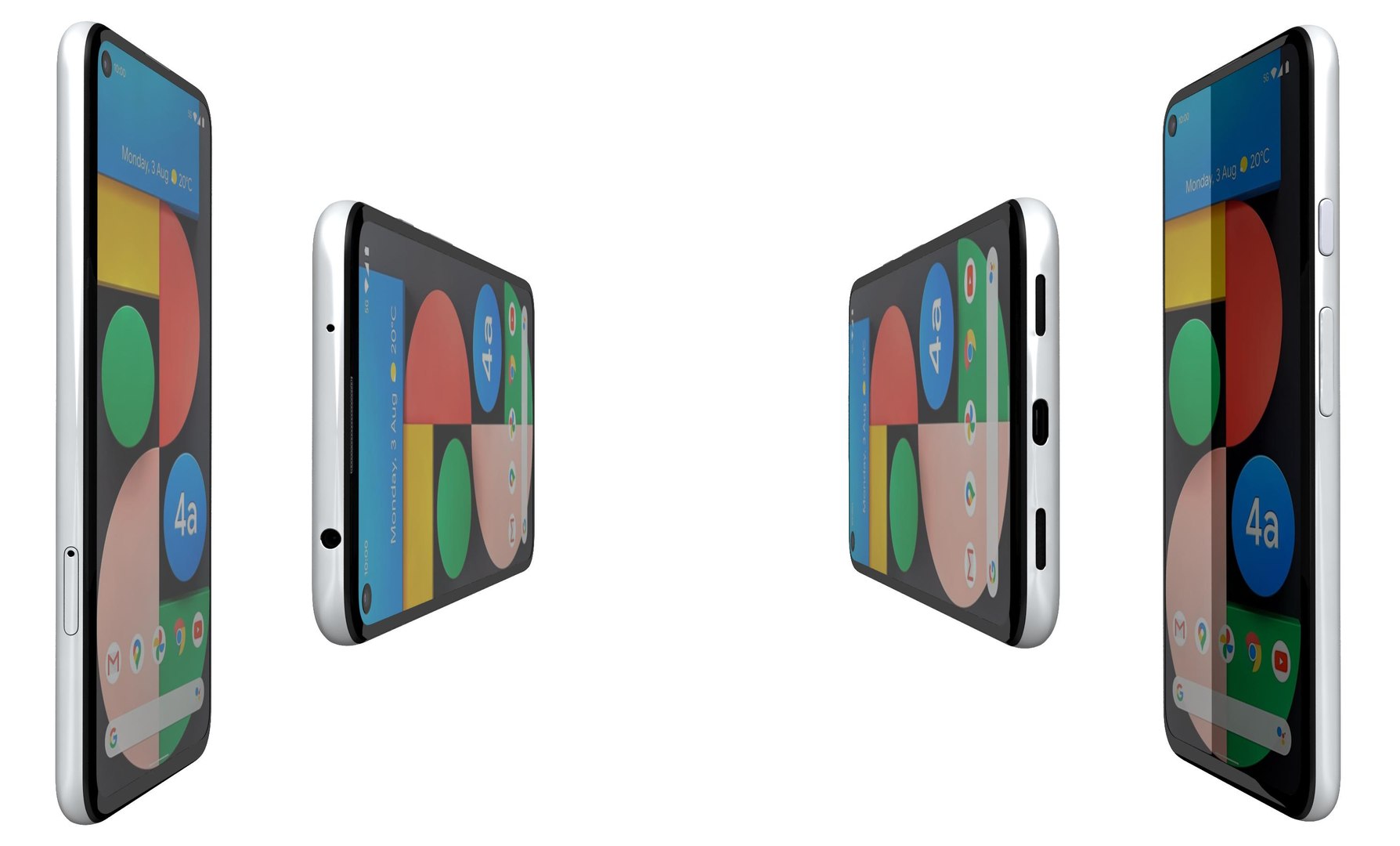 3D Google Pixel 4a 5G White model - TurboSquid 2078875