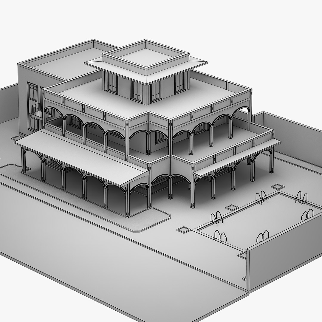Villa 3d Max
