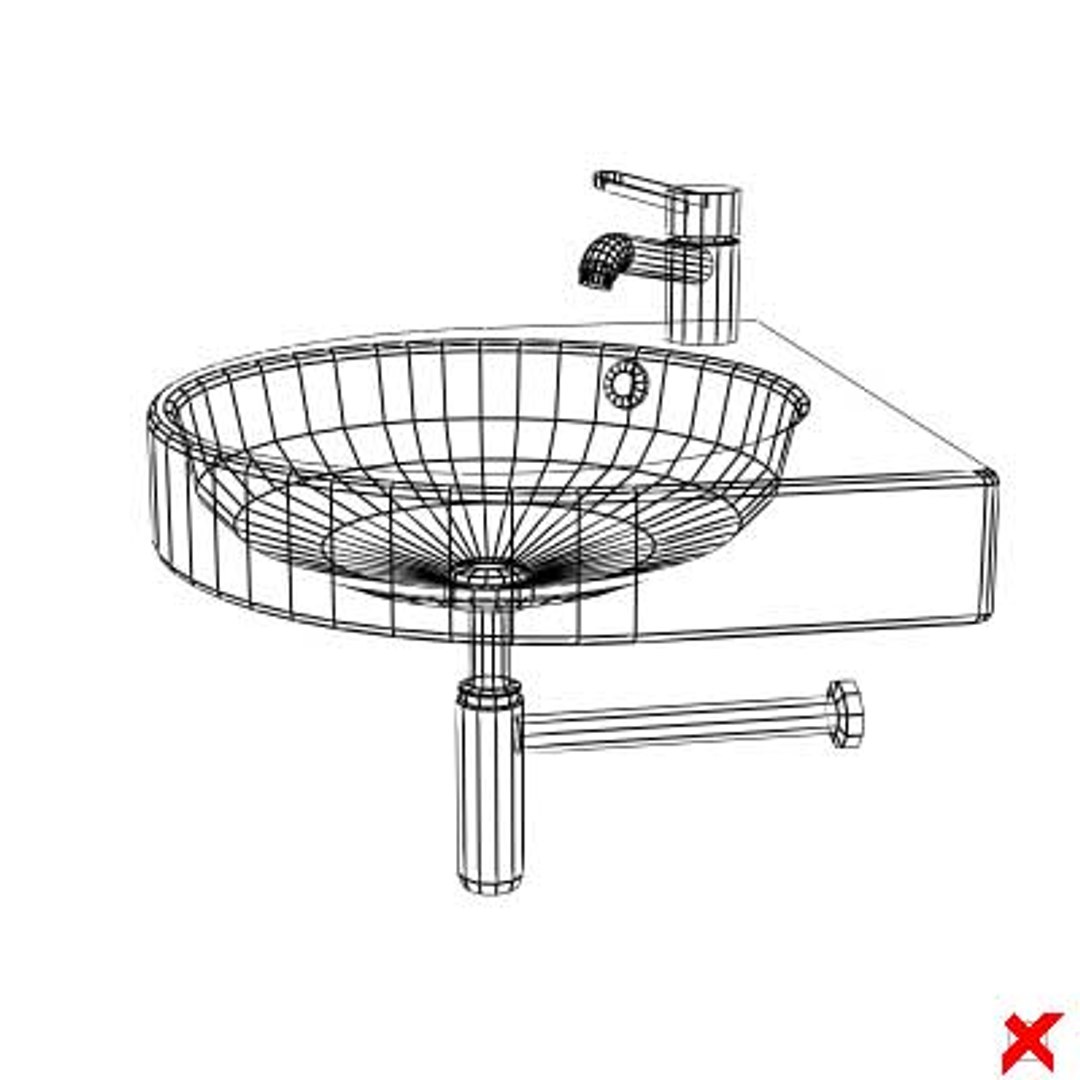 3d sink basin model