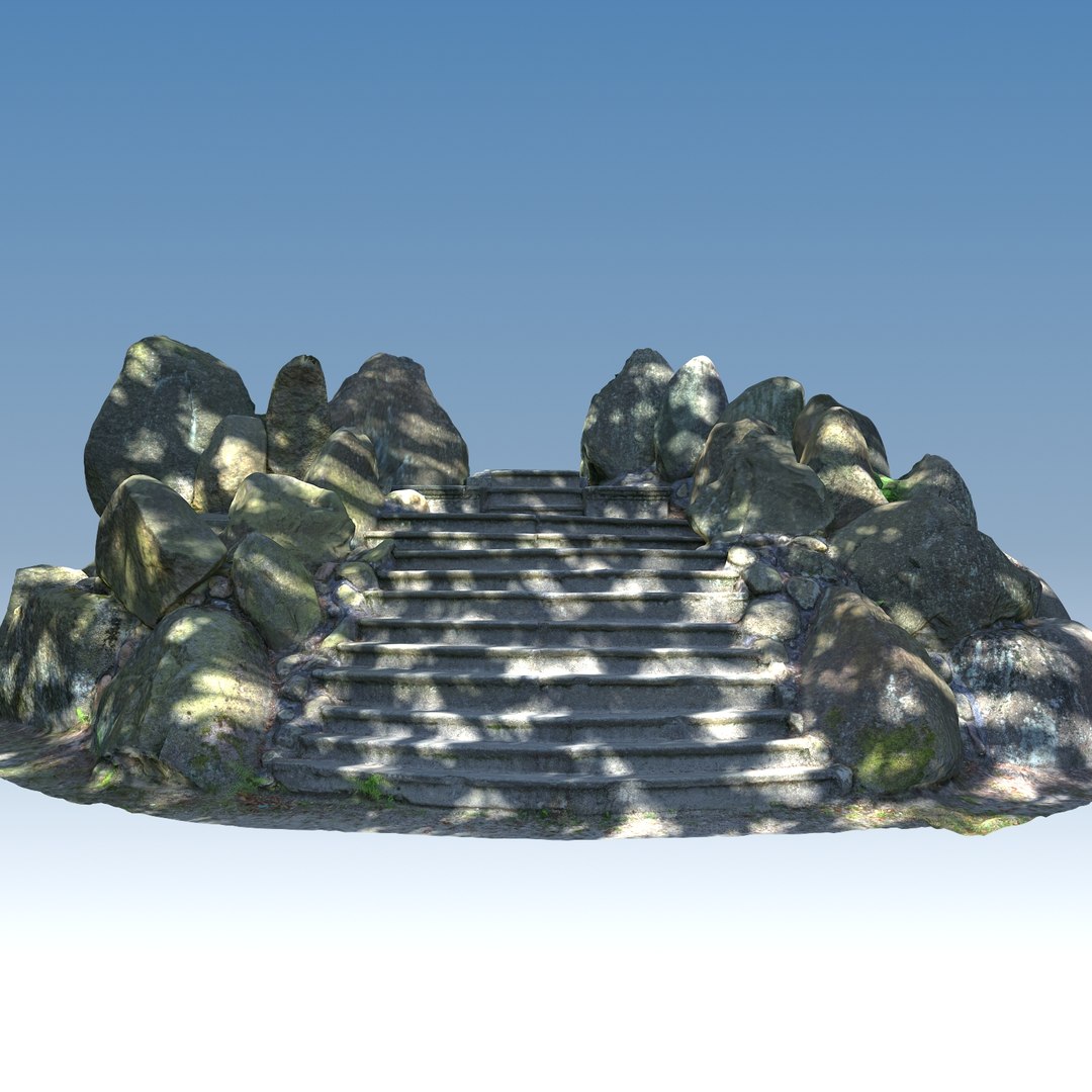 Scanned Stone Stairs 16k 3d Model