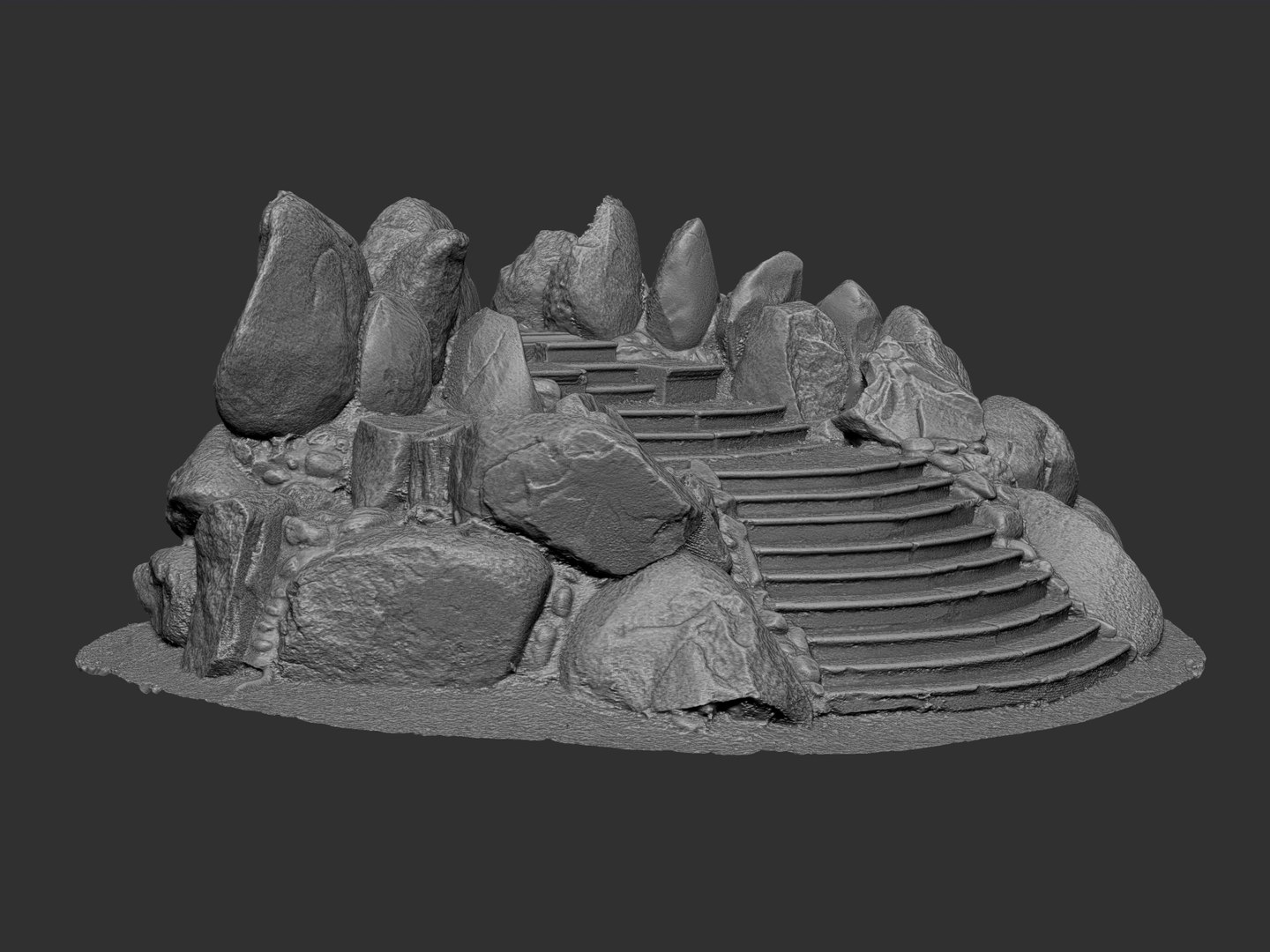 Scanned Stone Stairs 16k 3d Model