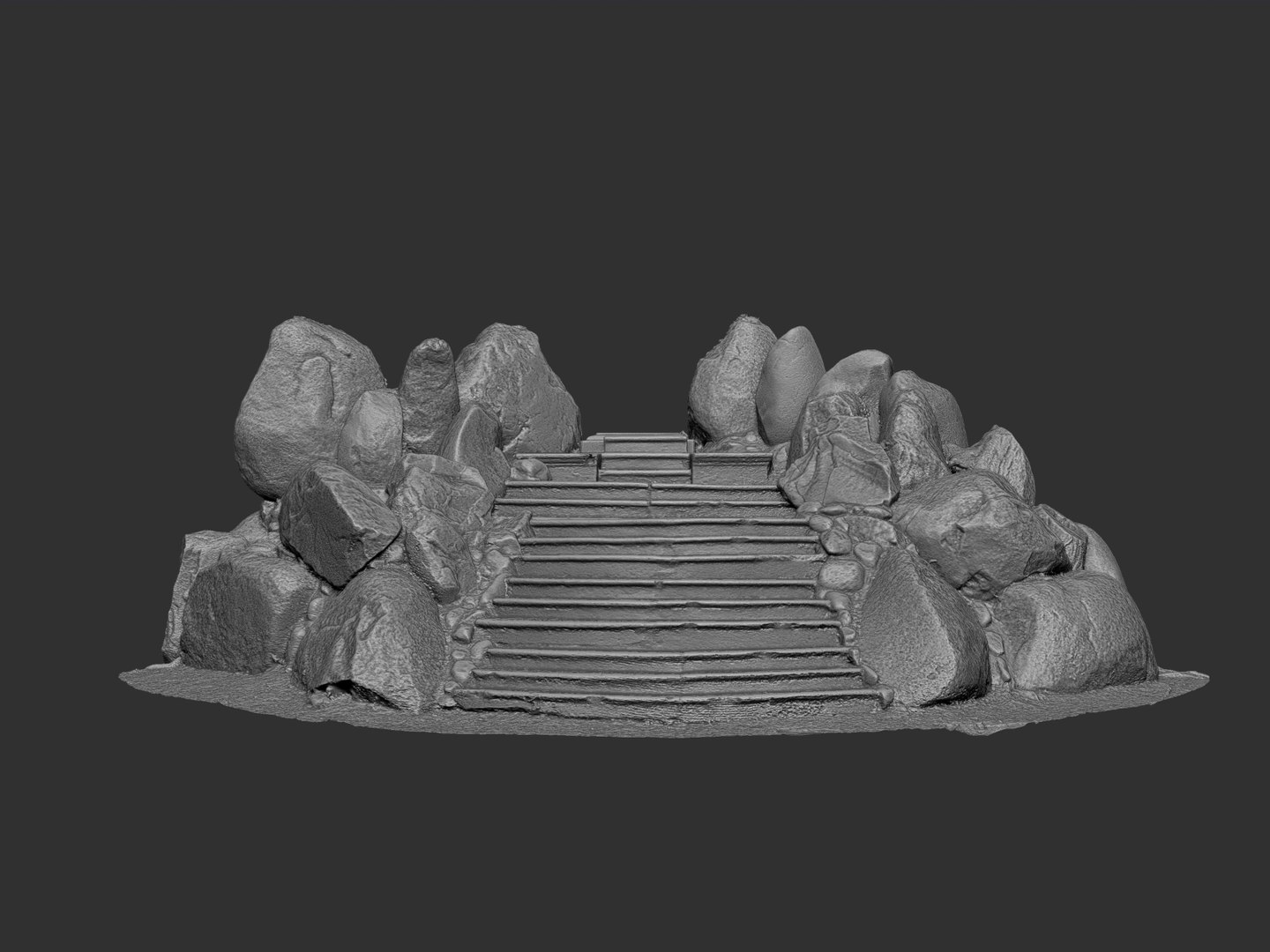 Scanned Stone Stairs 16k 3d Model