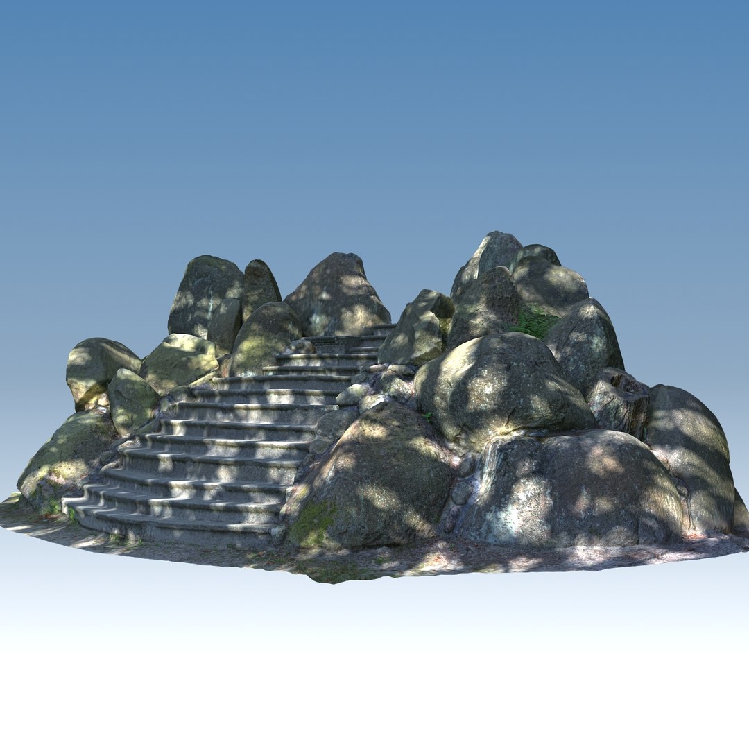 Scanned Stone Stairs 16k 3d Model