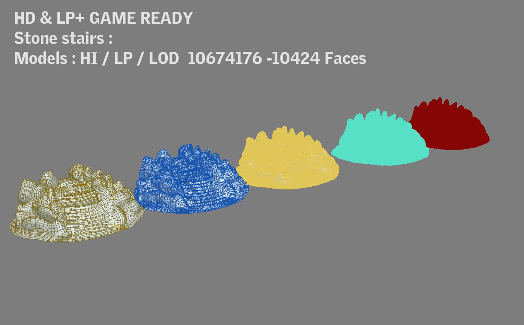 Scanned Stone Stairs 16k 3d Model
