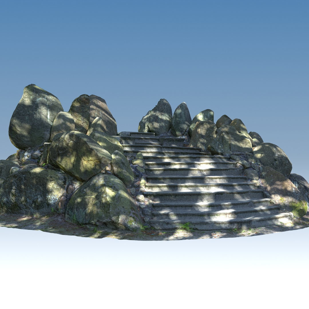 Scanned Stone Stairs 16k 3d Model