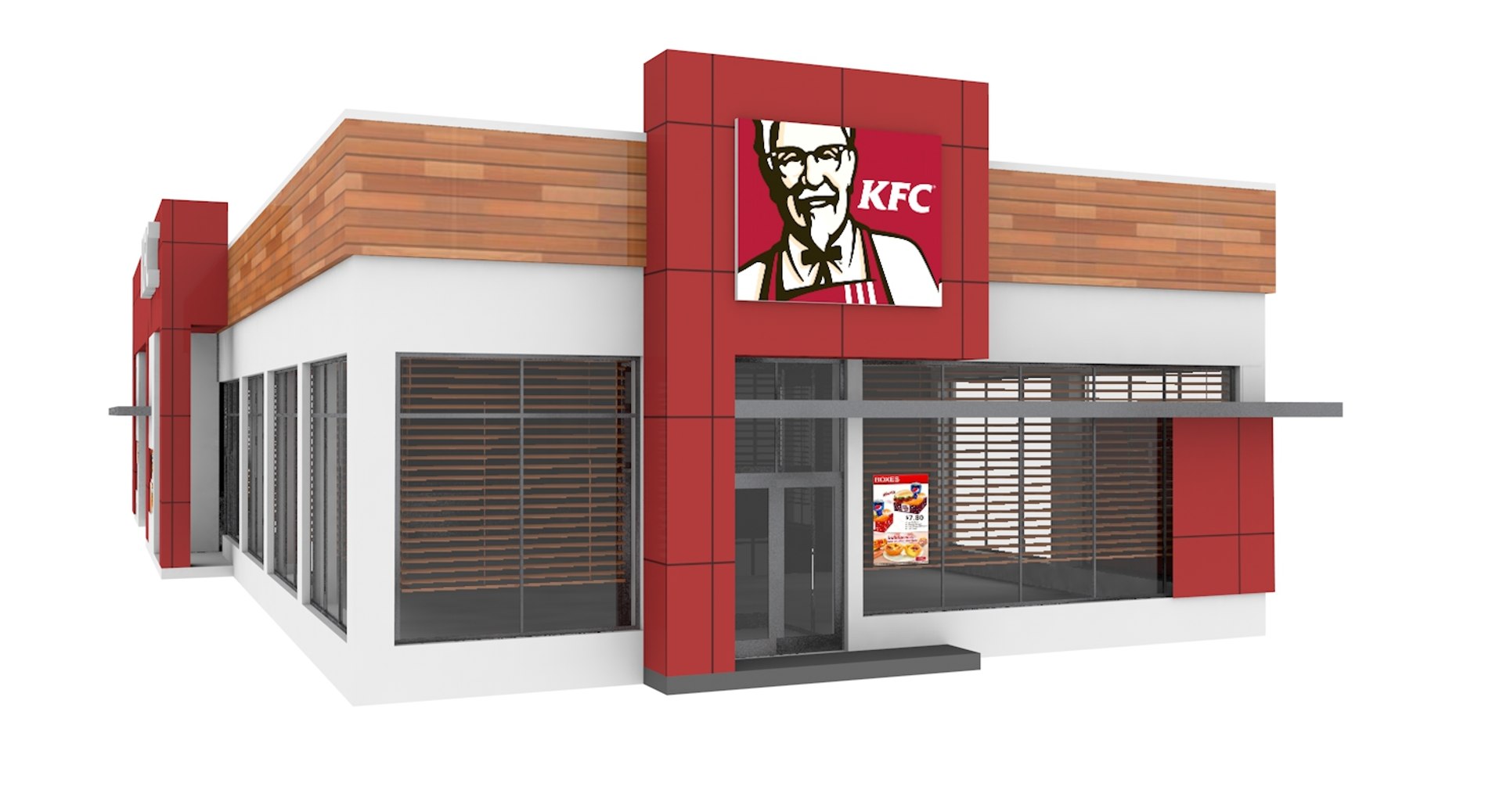 3d model kfc restaurant
