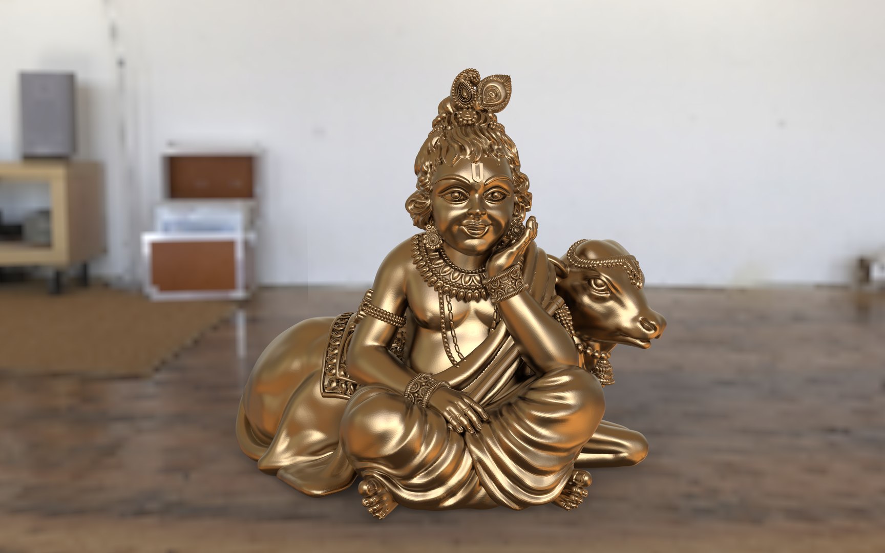 modelo 3d bal krishna with calf - TurboSquid 2053480