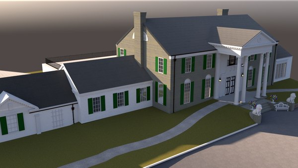 modelo 3d Graceland Elvis Mansion - TurboSquid 1924348