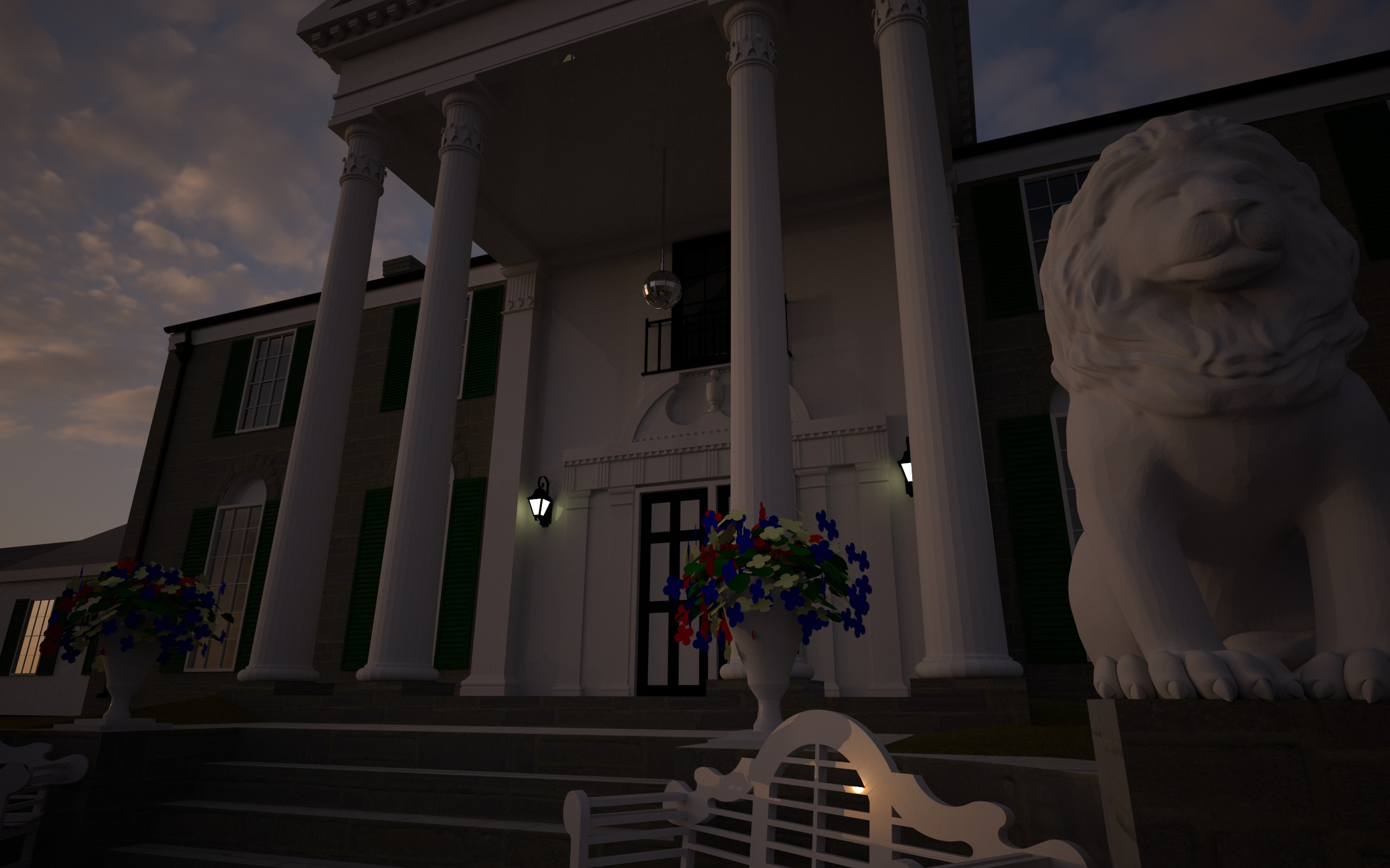 3D Graceland Elvis Mansion - TurboSquid 1924348