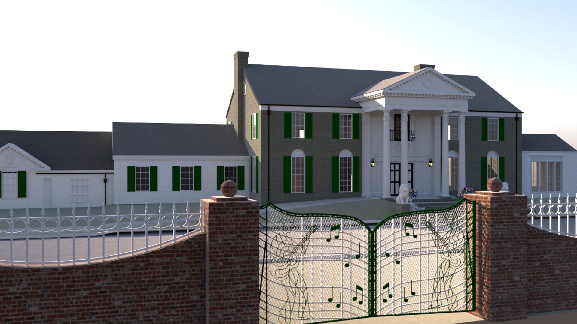 3D Graceland Elvis Mansion - TurboSquid 1924348