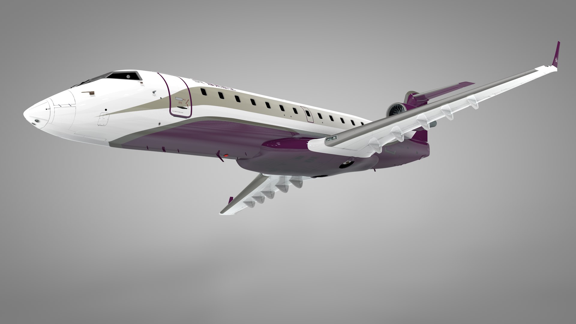 3D roll jet sr bombardier crj - TurboSquid 1657367