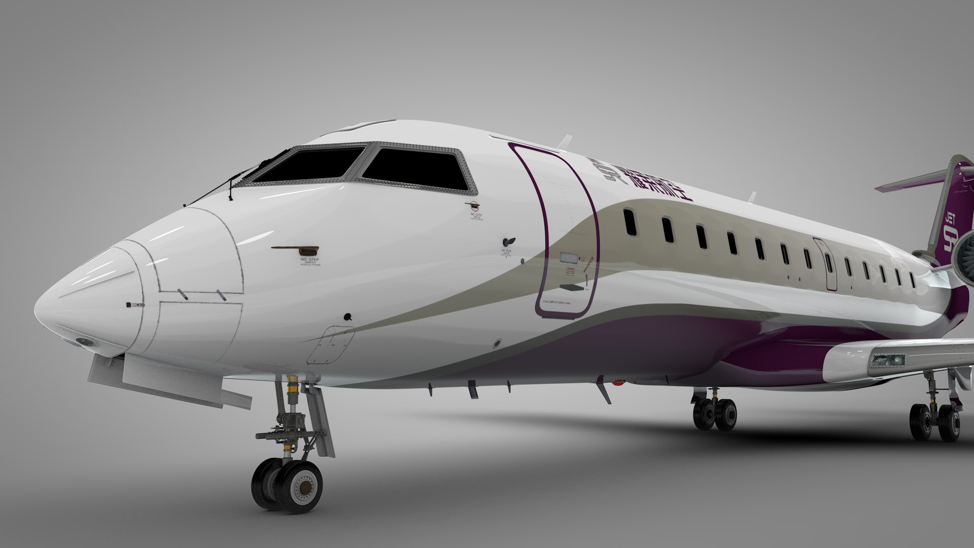 3D roll jet sr bombardier crj - TurboSquid 1657367