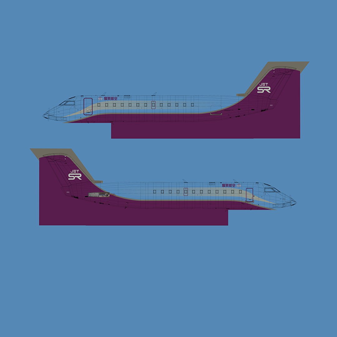3D roll jet sr bombardier crj - TurboSquid 1657367