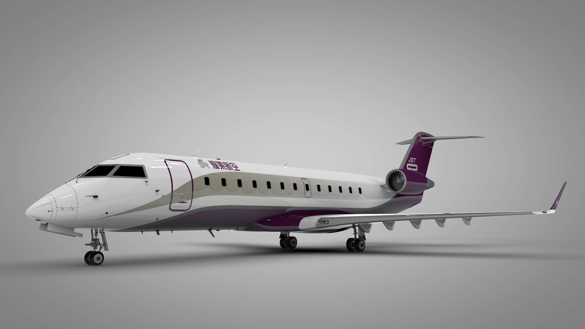 3D roll jet sr bombardier crj - TurboSquid 1657367