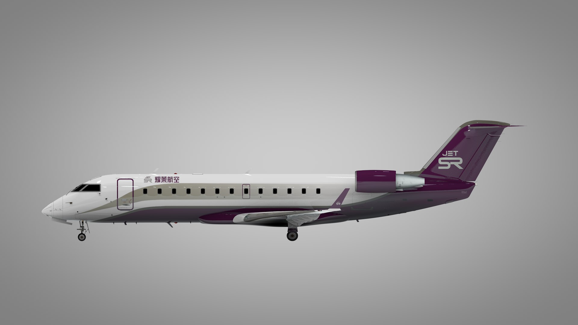 3D roll jet sr bombardier crj - TurboSquid 1657367