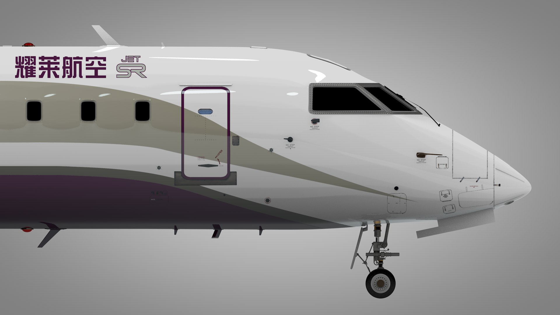 3D roll jet sr bombardier crj - TurboSquid 1657367