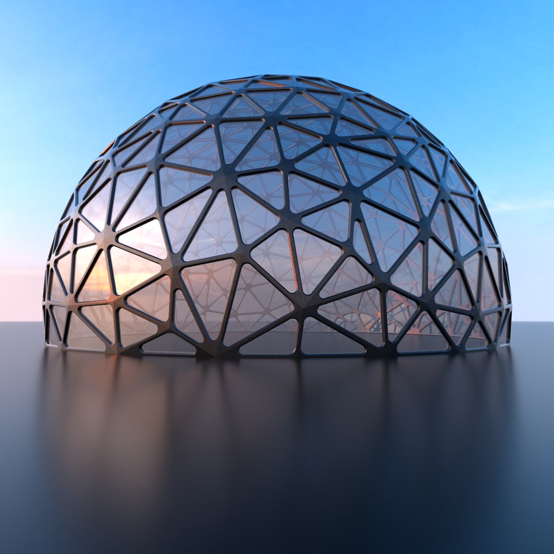 Sci-Fi Glass Tessellated Dome 3D Model - TurboSquid 2273879