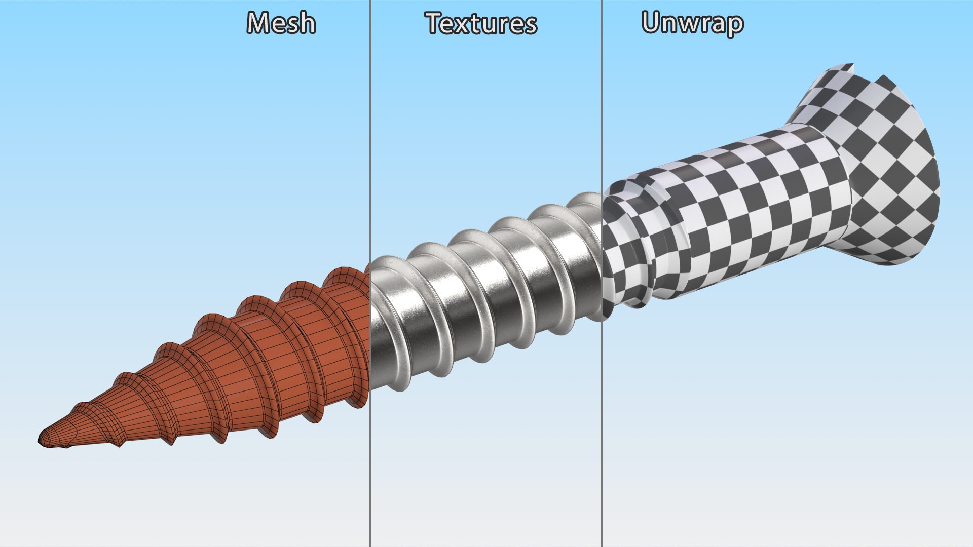 Wood Screw Model - TurboSquid 2240377