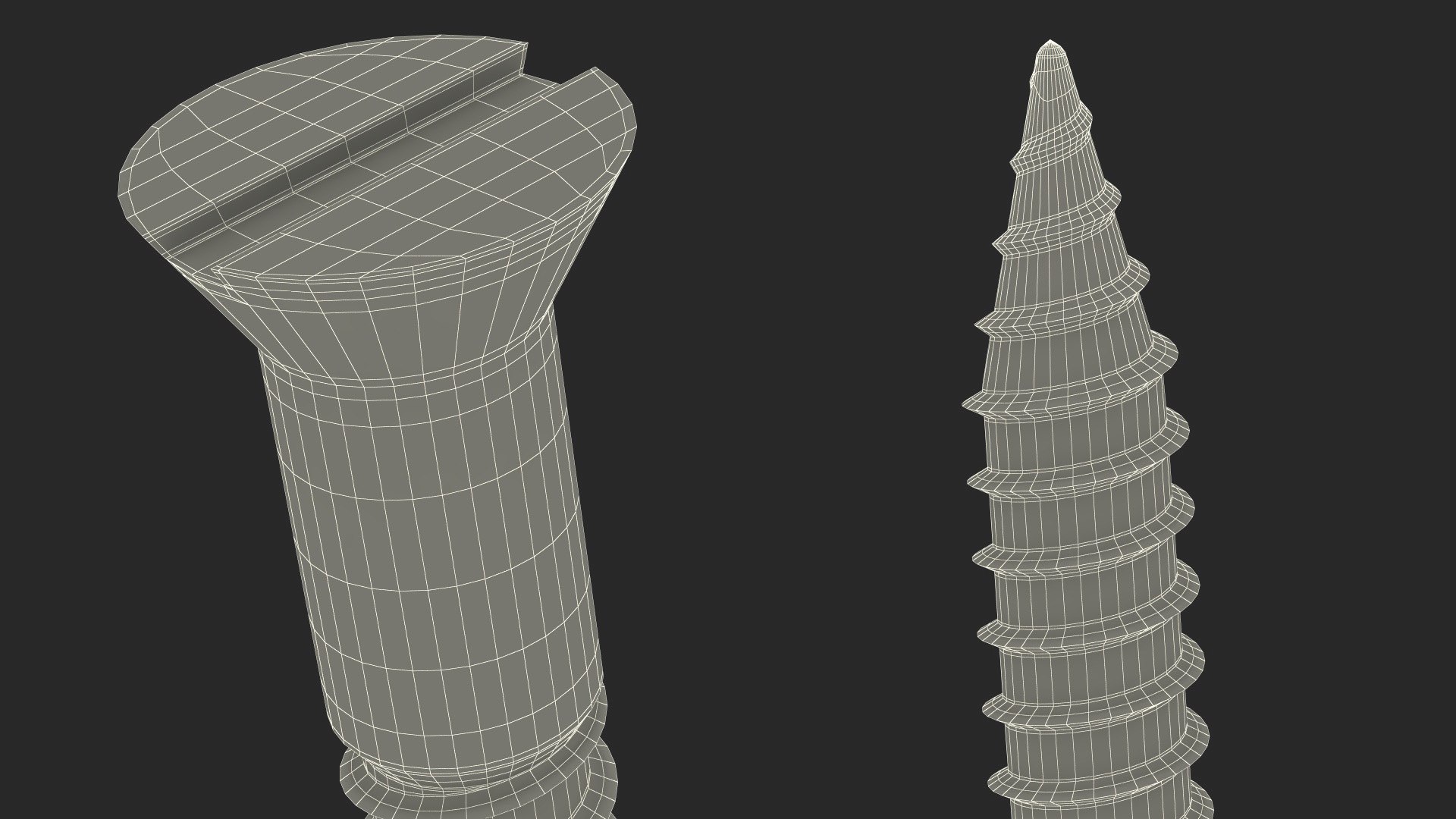 Wood Screw Model - TurboSquid 2240377