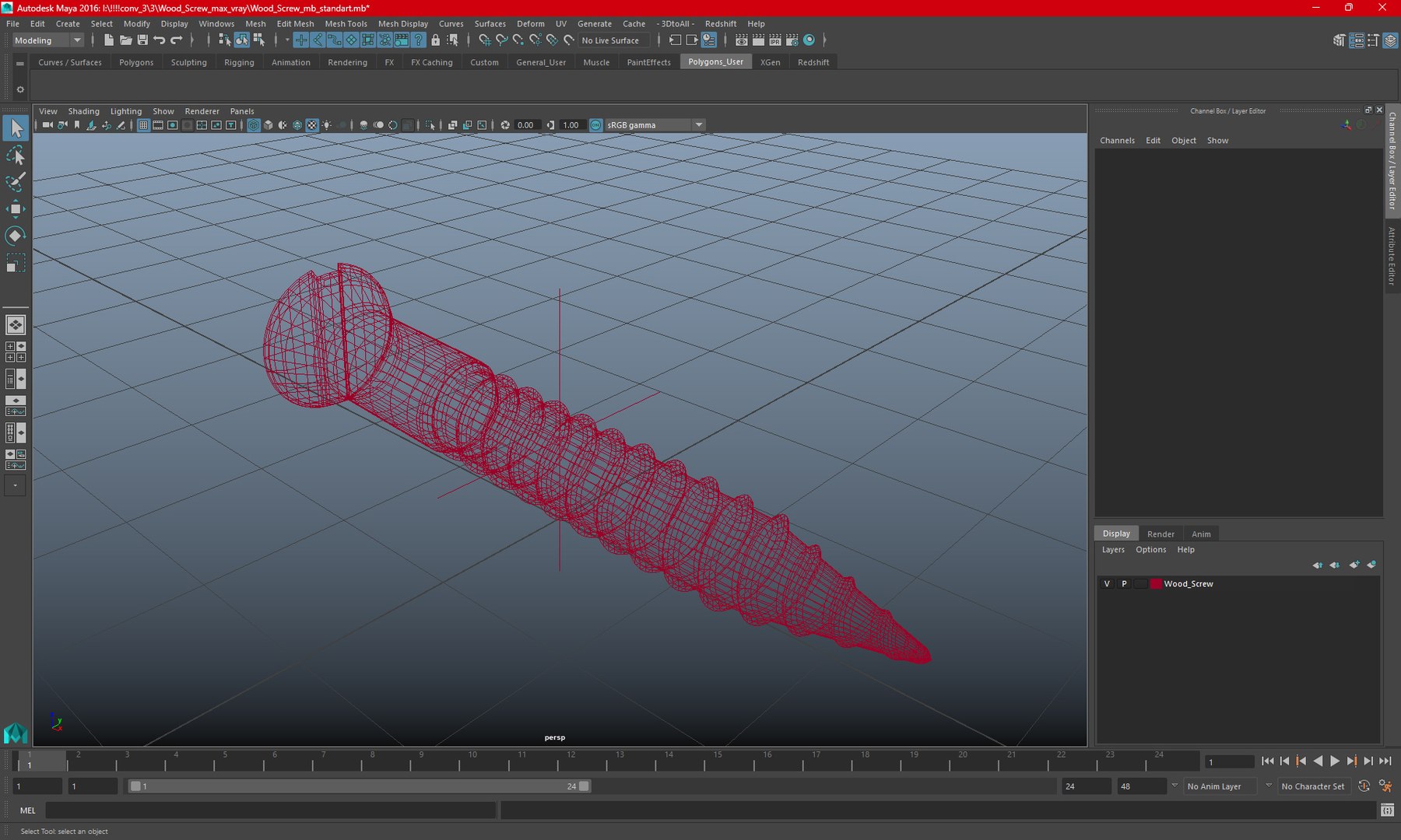 Wood Screw Model - TurboSquid 2240377