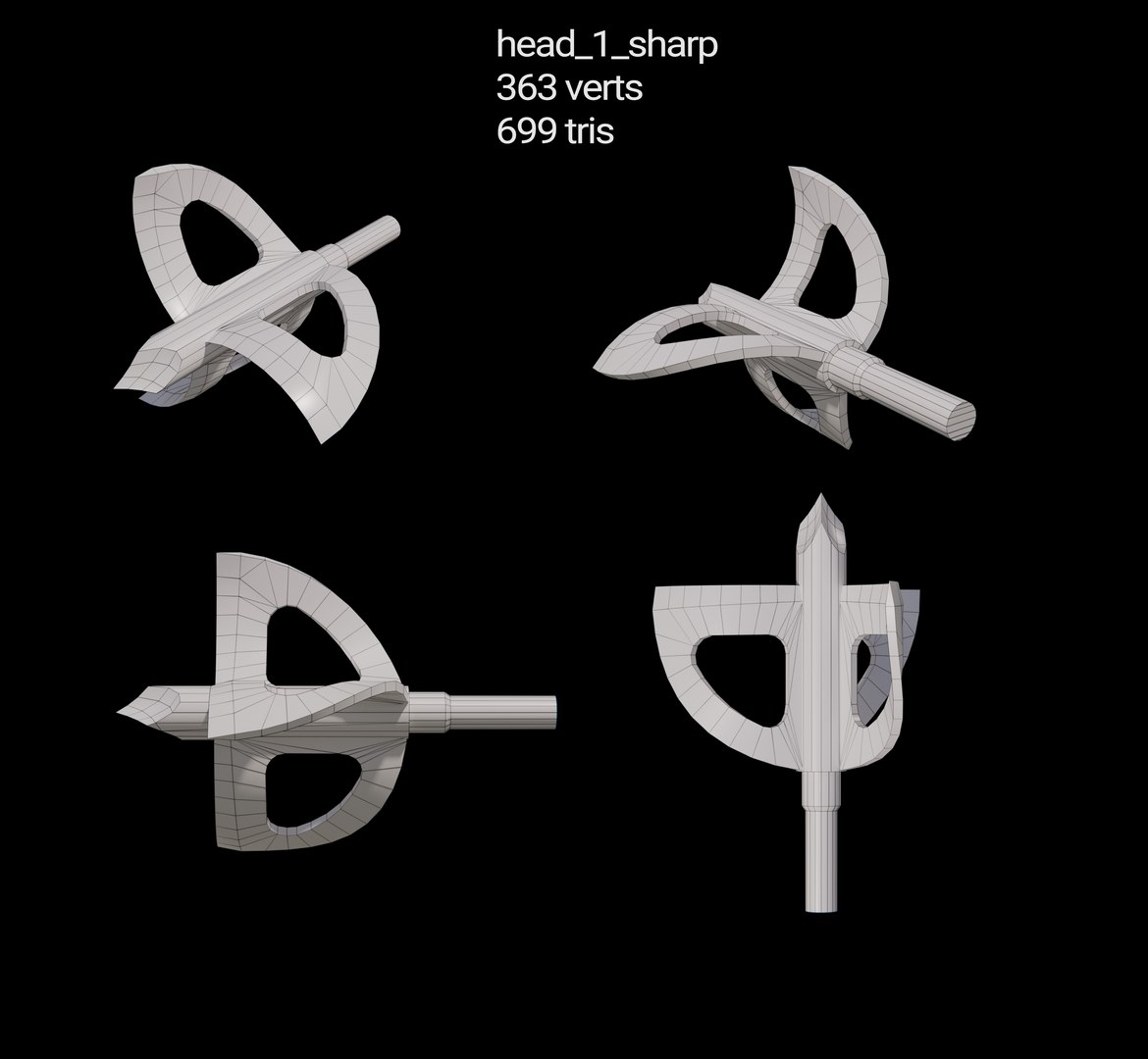 16 Arrowheads Game Ready 3D Model - TurboSquid 2351485