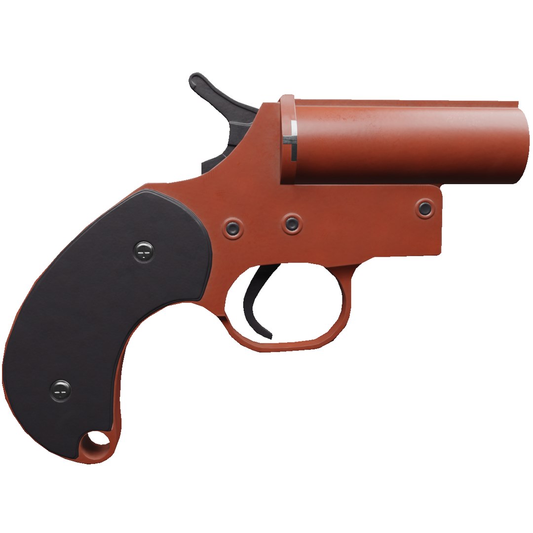 Flare Gun 3D Model - TurboSquid 2123853