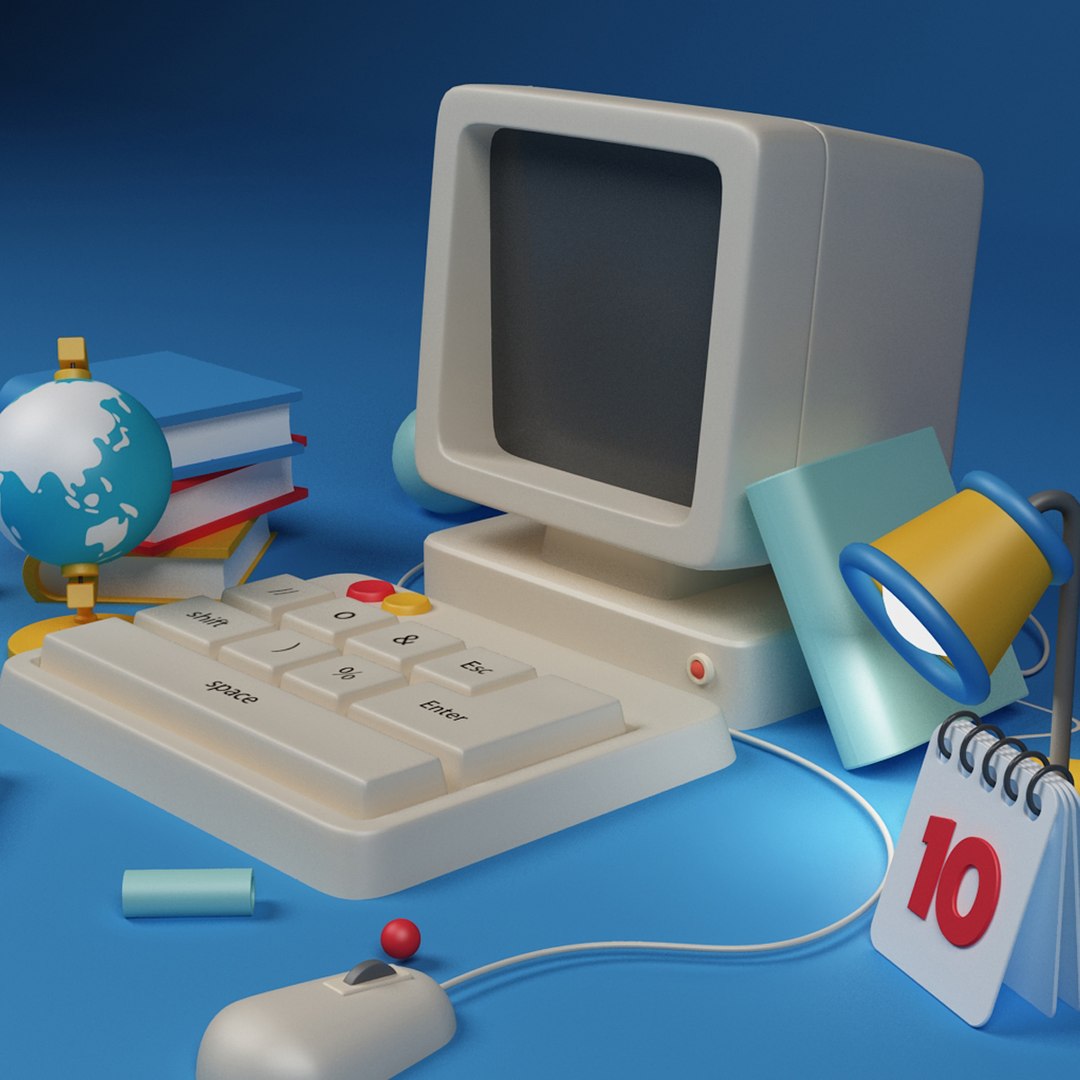 Cartoon Computer 3D Model - TurboSquid 2027501