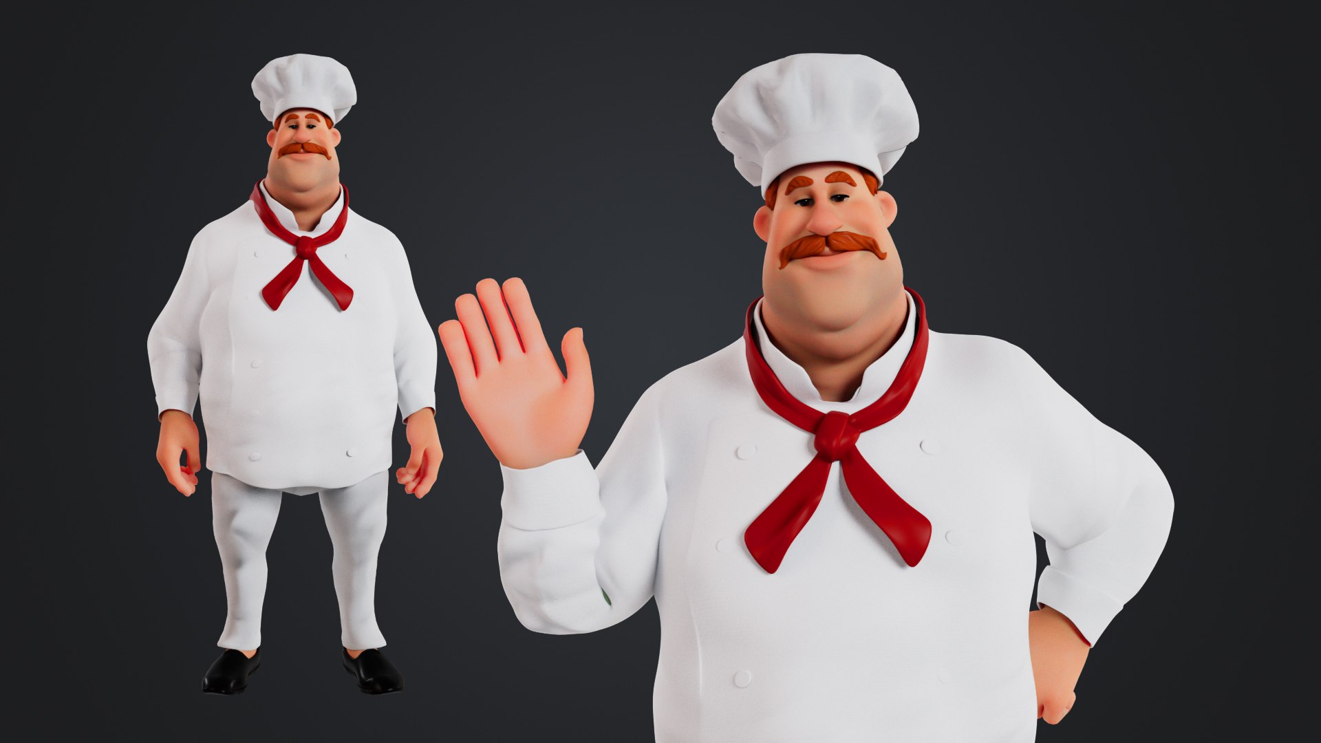 Cartoon Chef Rigged 3D Model - TurboSquid 2352468