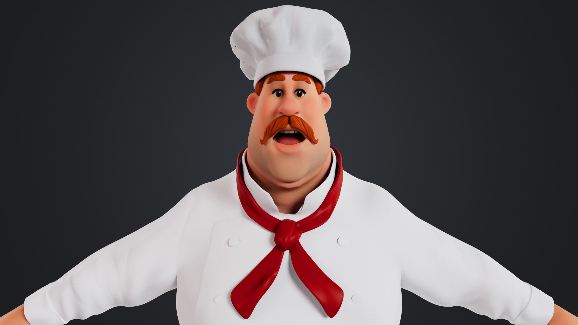 Cartoon Chef Rigged 3D Model - TurboSquid 2352468