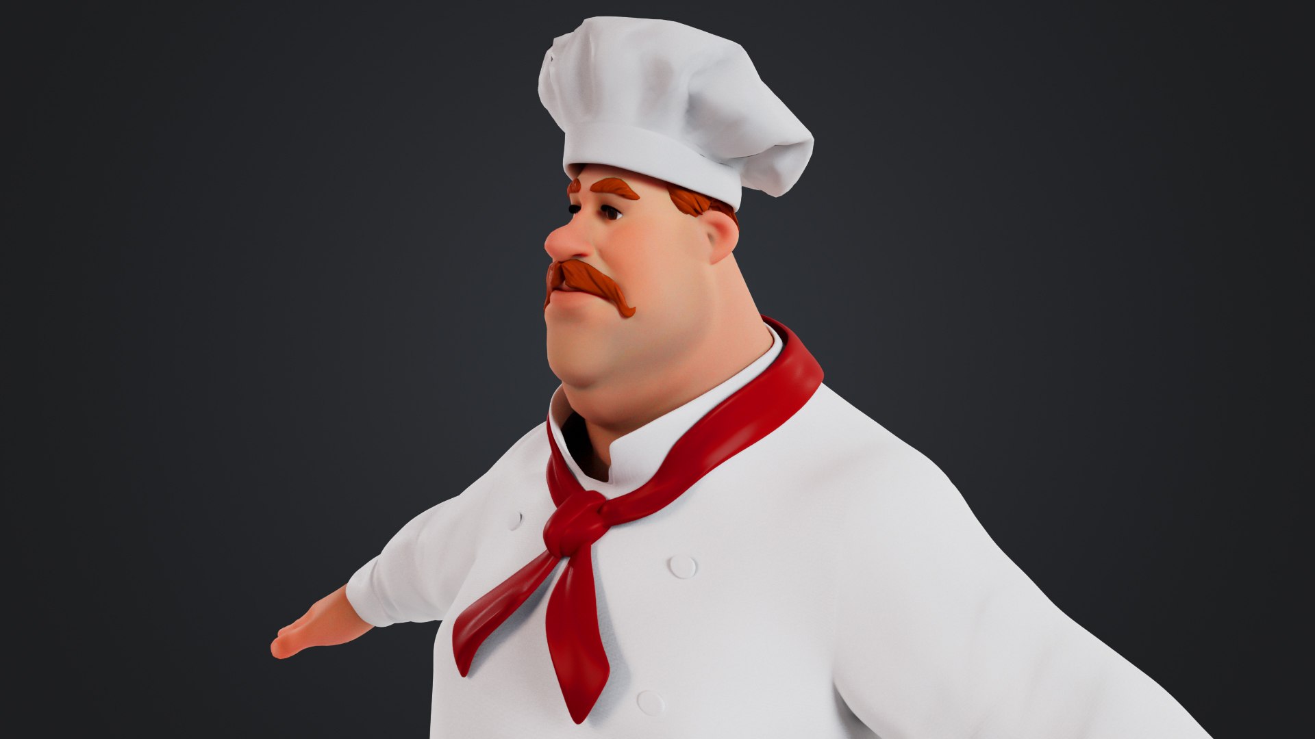 Cartoon Chef Rigged 3D Model - TurboSquid 2352468
