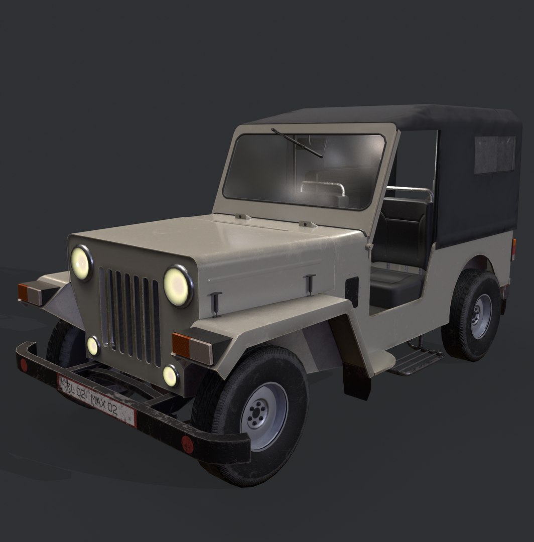 3D Model Major Jeep Low Resolution Game Model - TurboSquid 2150346