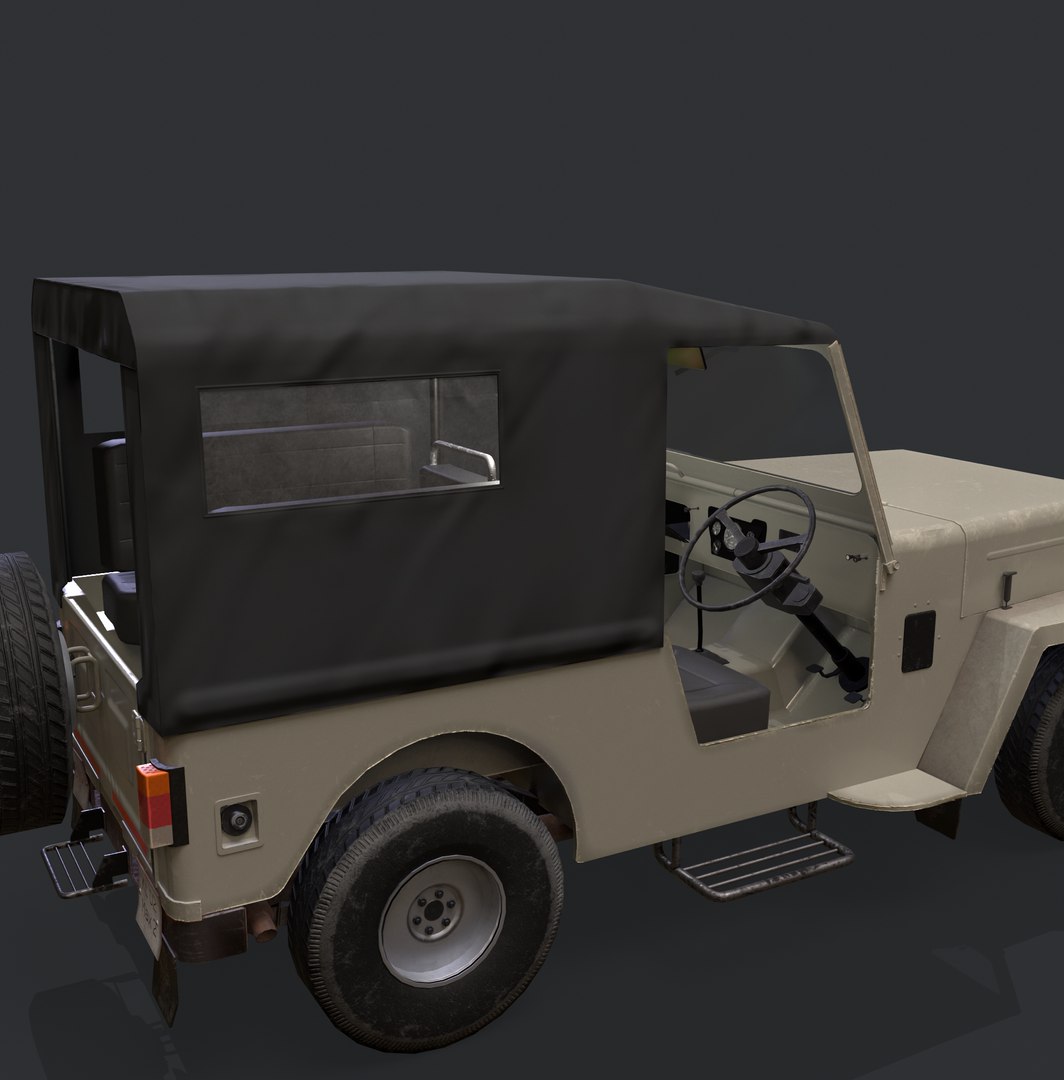 3D Model Major Jeep Low Resolution Game Model - TurboSquid 2150346