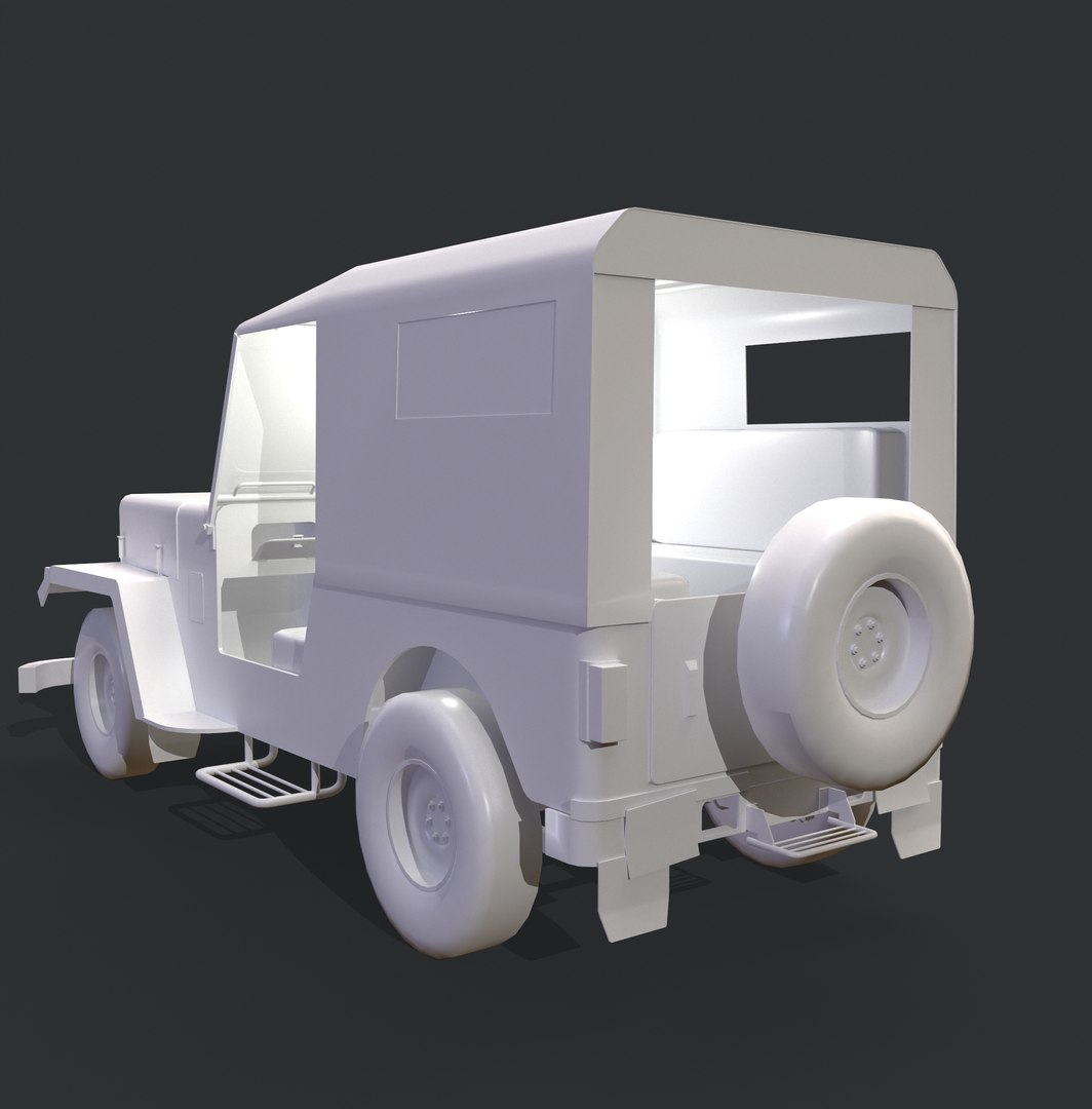 3D Model Major Jeep Low Resolution Game Model - TurboSquid 2150346