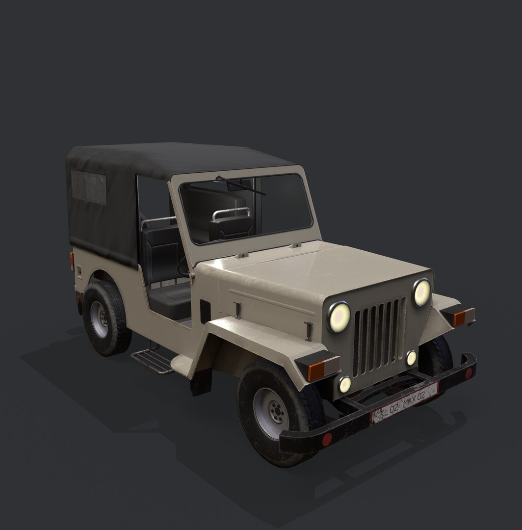 3D Model Major Jeep Low Resolution Game Model - TurboSquid 2150346