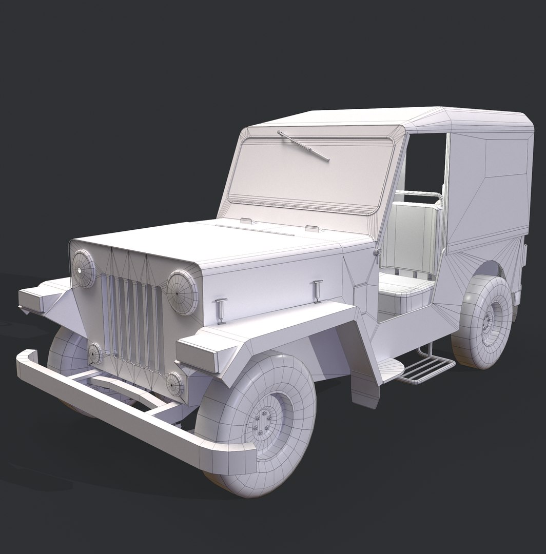 3D Model Major Jeep Low Resolution Game Model - TurboSquid 2150346