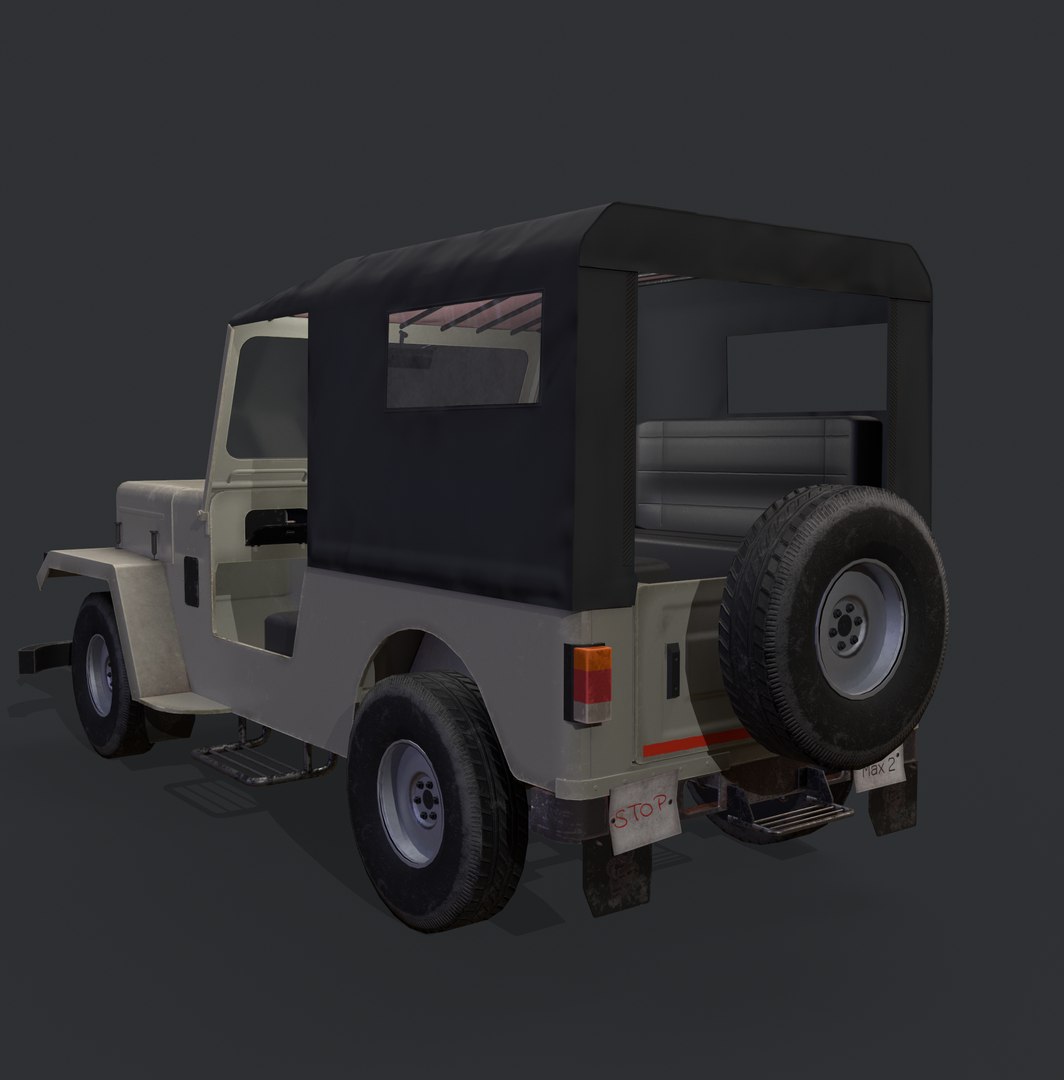 3D Model Major Jeep Low Resolution Game Model - TurboSquid 2150346