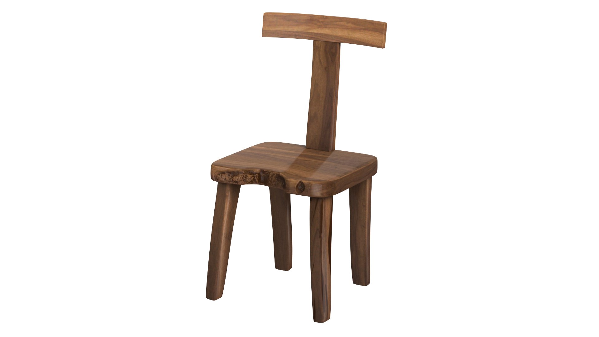 Sculptural Dining Table And Brutalist T-Chair Collection 3D Model ...