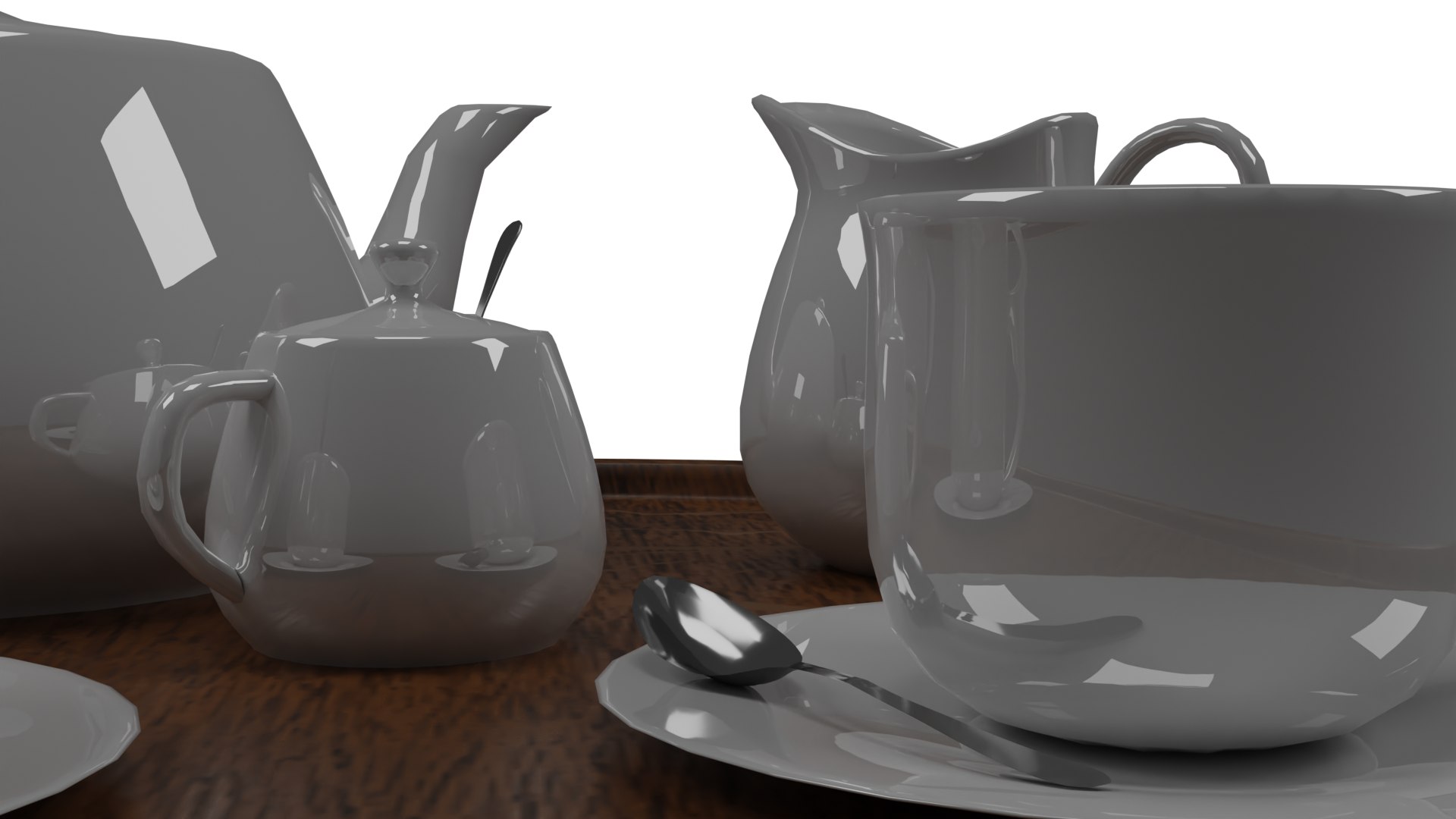 3D Set of tea or coffee - 11 itens - TurboSquid 2101690
