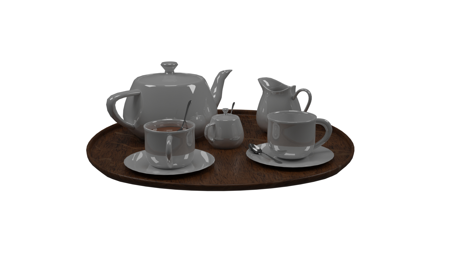 3D Set of tea or coffee - 11 itens - TurboSquid 2101690
