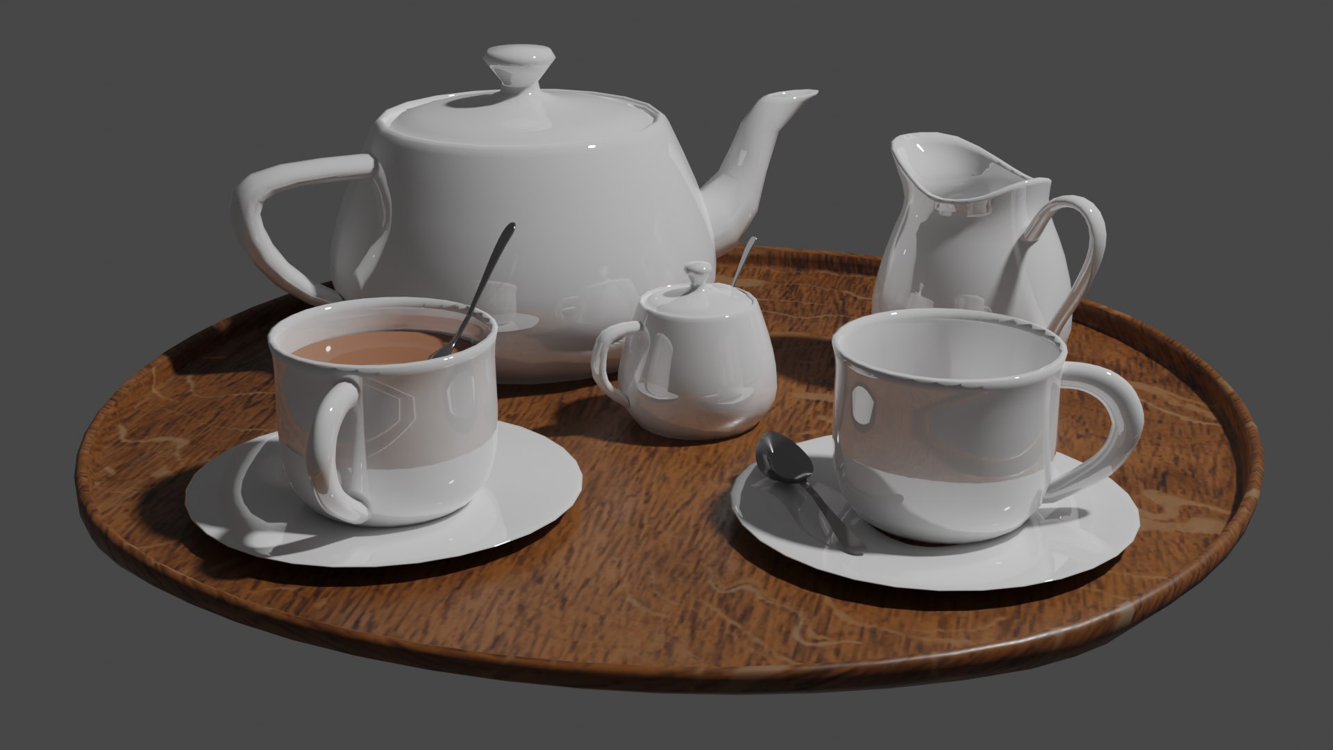 3D Set of tea or coffee - 11 itens - TurboSquid 2101690